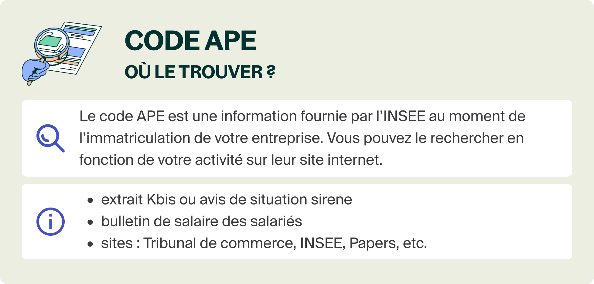 Code APE : comment le trouver